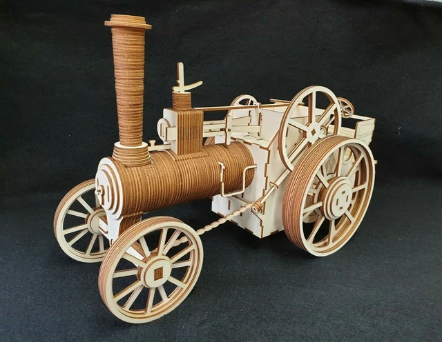 LASER CUT WOODEN Traction Engine 3D Model/Puzzle Kit £59.99 - PicClick UK