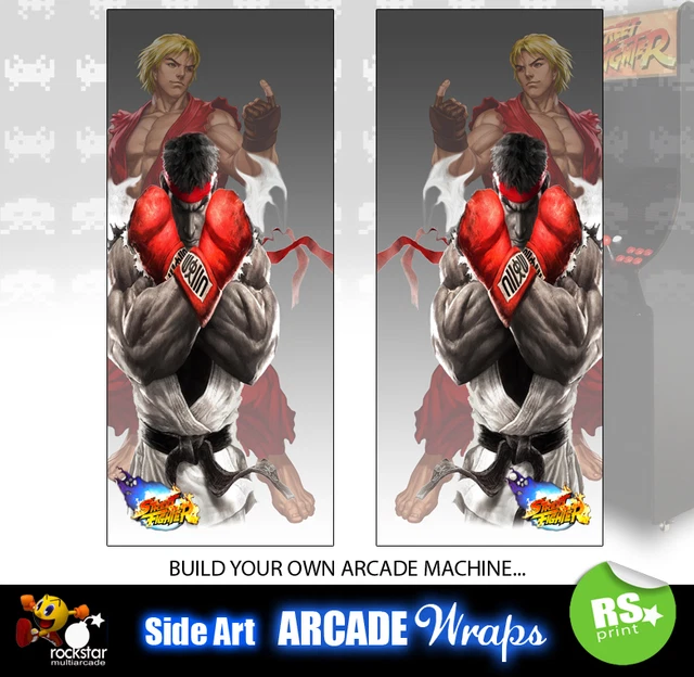 STREETFIGHTER ARCADE SIDE Artwork Panel Stickers Graphics / Laminated ...