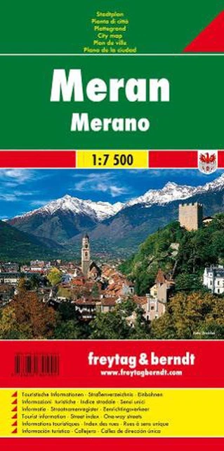 MERAN MAP 1:7 500: Stadtplan mit touristischen Informationen und Stra ...