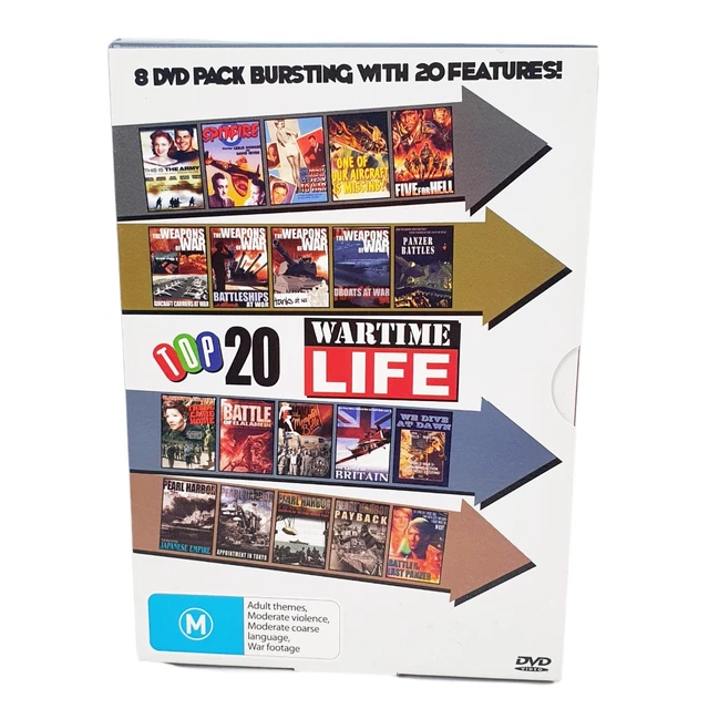 TOP 20 WARTIME Life DVD Box Set Parts 1 and 2 Documentary 8 Disc Set ...