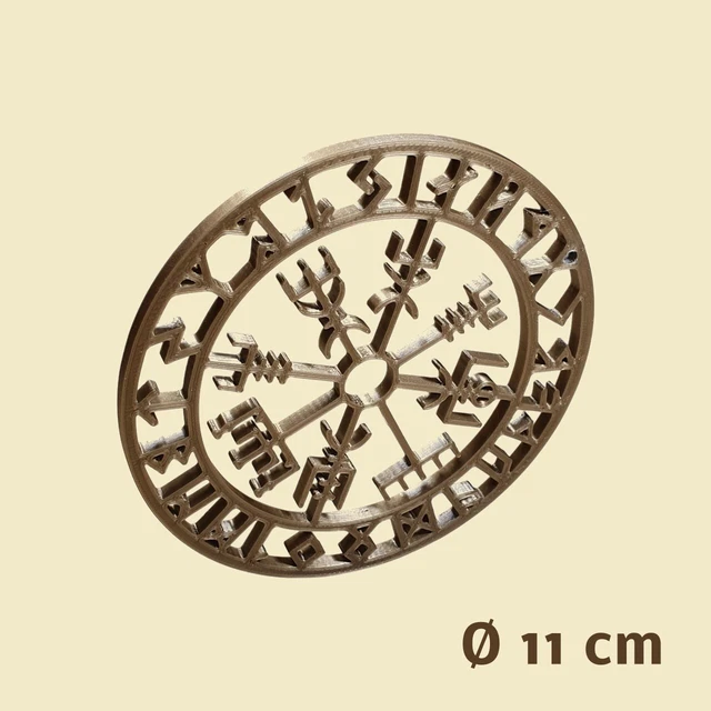 VEGVISIR WIKINGER KOMPASS Wegweiser Wanddeko Relief Skulptur keltisch ...