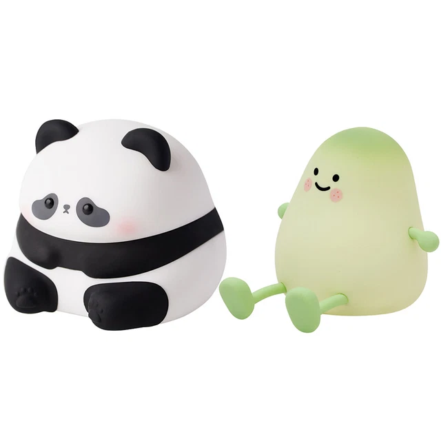 SILICONE PATTING LAMP Cartoon Pat Night Light 1200mAh Cute Panda LED ...