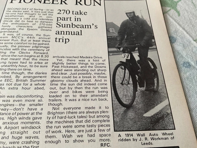 AUTO WALL 44TH PIONEER RUN PICTURES CHARTER LEA SINGER NSU MOTORCYCLE ...