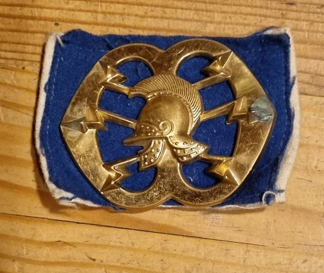 VINTAGE ROYAL NETHERLANDS Army Signals Regiment Cap Badge Blue/White ...