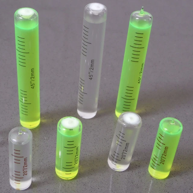 REPLACEMENT LEVEL GLASS Vial, Spirit Bubble Level Accurate, Colours ...