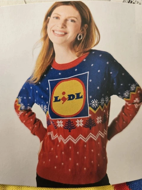 🎄 LIDL CHRISTMAS Jumper Lim Ed 2025 | Small 8/10 | Red | Ugly | BNWT 🎄 ...