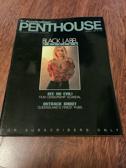 AUSTRALIAN PENTHOUSE BLACK Label Magazine Subscribers March 1997 $24.00 ...