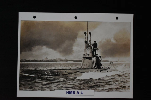 ATLAS NAVAL SUBMARINE HMS A 1 1902 Coastal Submarine Photo Print Maxi ...