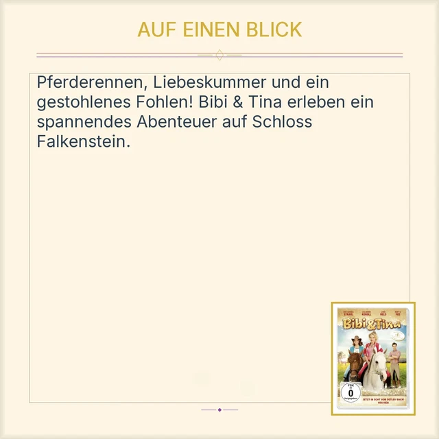 BIBI & TINA Der Film DVD Familienfilm Detlev Buck Pferde Abenteuer EUR ...