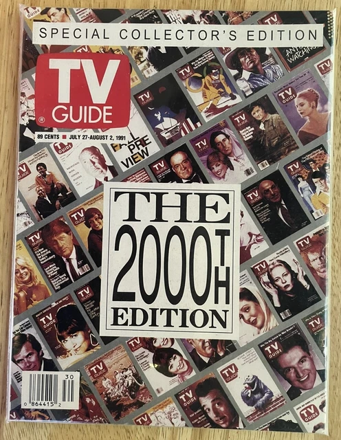 TV GUIDE: THE 2000th Edition :: 8 x 10 :: July 27-August 2, 1991 £7.85 ...