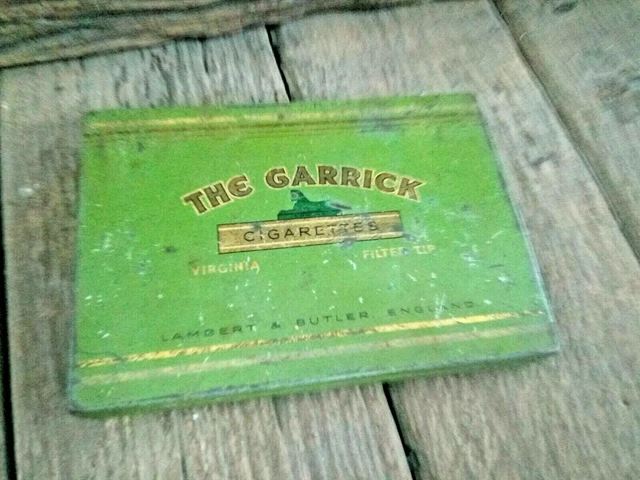 VINTAGE ANTIQUE THE Garrick Cigarettes - Lambert & Butler Litho Box ...