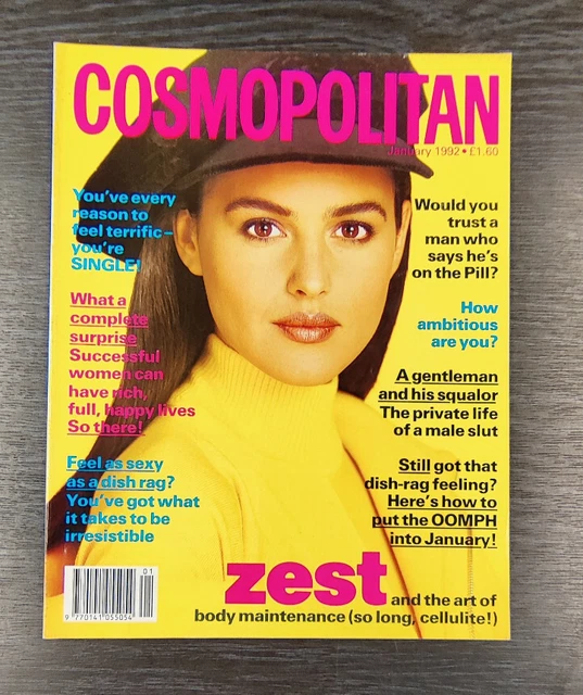 COSMOPOLITAN MAGAZINE: JANUARY 1992 - Monica Bellucci £24.00 - PicClick UK