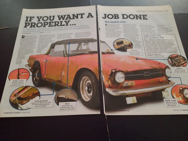 TRIUMPH TR6 FORD Cortina ECJ807C VW Golf GTi EDP505V restore article ...