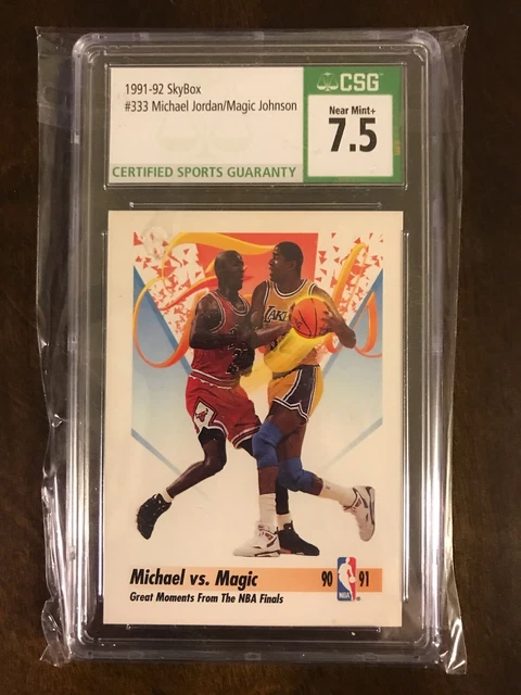 1991 SKYBOX MICHAEL Jordan Vs Magic Johnson CSG 7.5 #333 Near Mint+ EUR ...