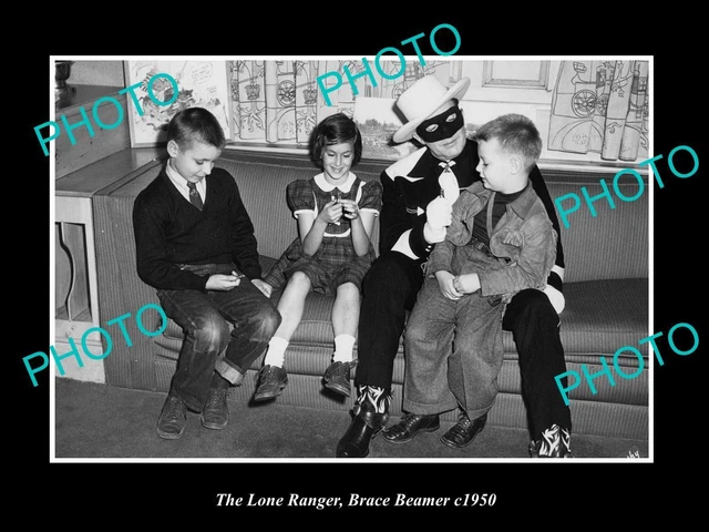 OLD HISTORIC PHOTO OF BRACE BEEMER AS THE LONE RANGER WITH CHILDREN ...