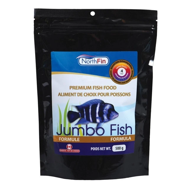 NORTHFIN JUMBO FORMULA 4mm Pellets 500g Carnivore Omnivore Premium Fish ...