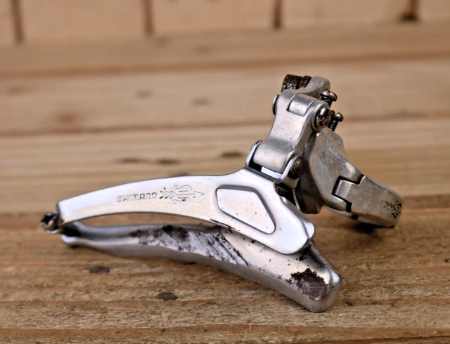 SHIMANO 105 GOLDEN Arrow Clamp On Front Derailleur Vintage Retro Steel ...