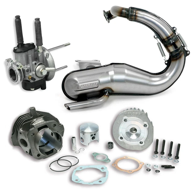 KIT MOD MOTORE Ape 50 Cilindro 115CC Carburatore 19 Malossi Marmitta ...