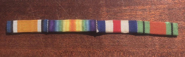 WW1 BRITISH MEDAL Ribbons War, Victory, WW2 France & Germany Star ...