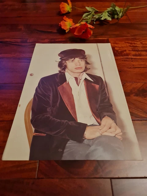 MICK JAGGER ORIGINAL RARE POSTER 1980s *KEITH RICHARDS/BILL WYMAN ...