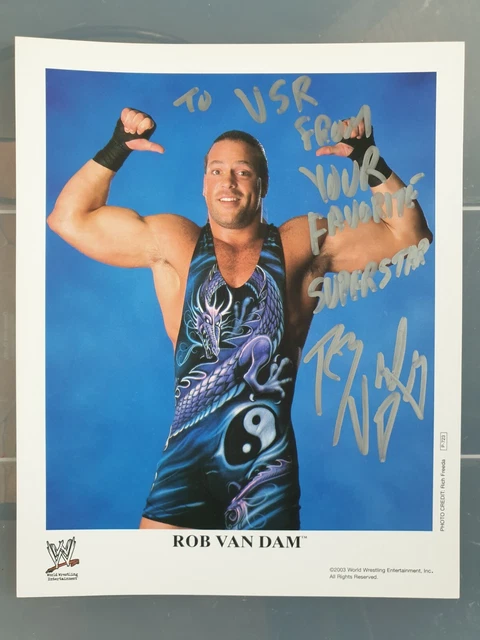 SIGNED ROB VAN Dam Wwe Original P-723 Promo Photo 8X10 Wwf Ecw Rvd ...