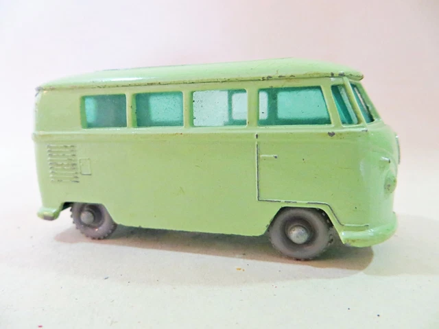 MATCHBOX 34C 'VW T1 KOMBI CARAVETTE CAMPER VAN'. VINTAGE, ORIGINAL. 34 ...