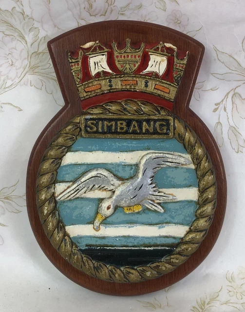 HMS SIMBANG, SINGAPORE Badge, Tampion, Crest RNAS Sembawang, Admiralty ...