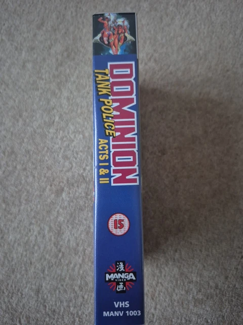 DOMINION TANK POLICE Acts 1 & 2 VHS (Manga Video, 1992) £5.45 - PicClick UK