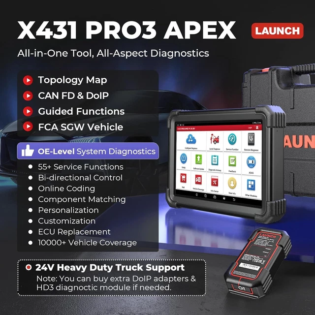 2025 LAUNCH X431 PRO3 APEX PRO 5 PAD V Diagnosegerät ALLE SYSTEM Key ...