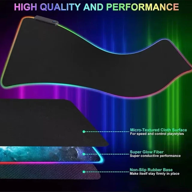 ARC RAIDERS RGB Gaming Mouse Pad XXL LED Desk Mat Extended Gamer ...