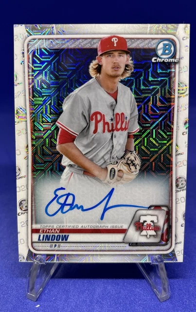 2020 BOWMAN CHROME Mojo #BCMA-EL Ethan Lindow voiture Philadelphie ...
