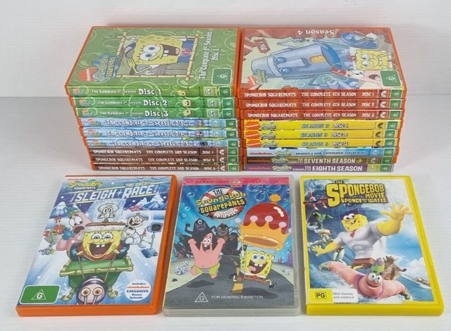 Spongebob Squarepants Complete Seasons 1 8 Dvd Nickelodeon 3 Movies
