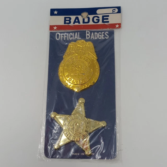 VINTAGE JAPAN OFFICIAL Badges Special Police Deputy Sheriff Toy Badges ...