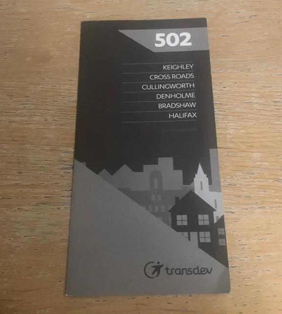 TEAM PENNINE (TRANSDEV) route 502 Bus Timetable September 2021 edition ...