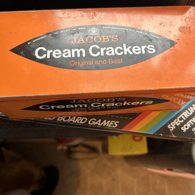 VINTAGE CLASSIC ORANGE Jacob's Cream Crackers Cheese Biscuits Tin £5.00 ...