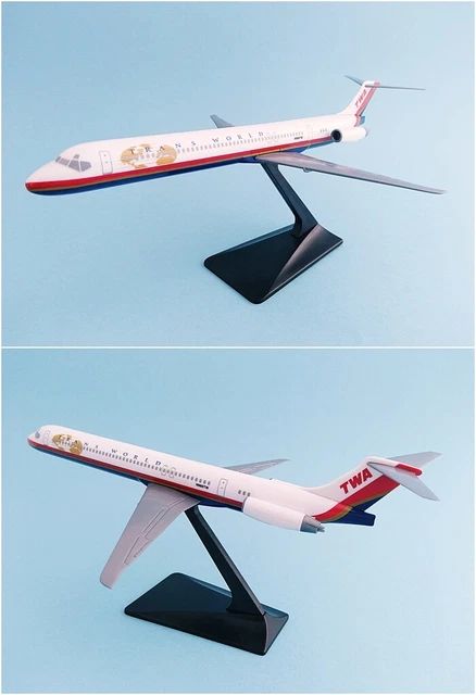 TRANS WORLD AIRLINES TWA Scale 1-200 model McDonnell Douglas MD-83 ...