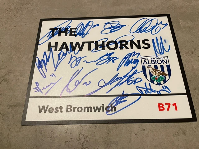 WEST BROMWICH ALBION Signed 2024 Metal Street Sign Football Shirt West ...
