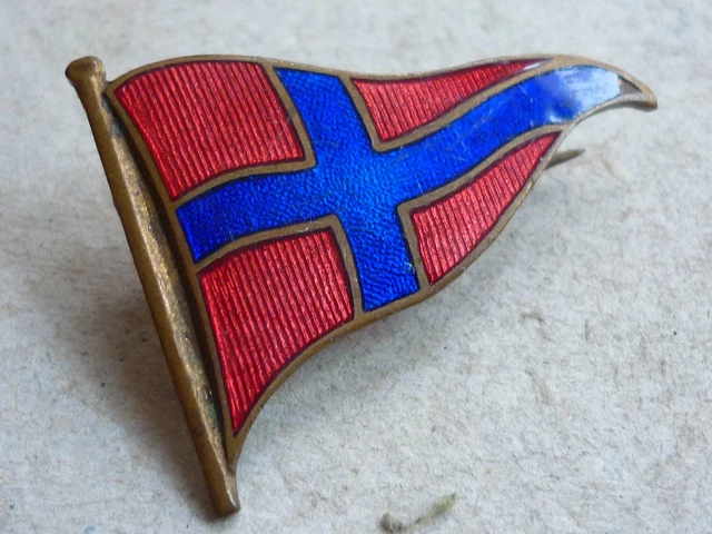 VINTAGE NORFOLK BROADS Boat Yard Pennant Burgee Flag Badge Fred Press £ ...