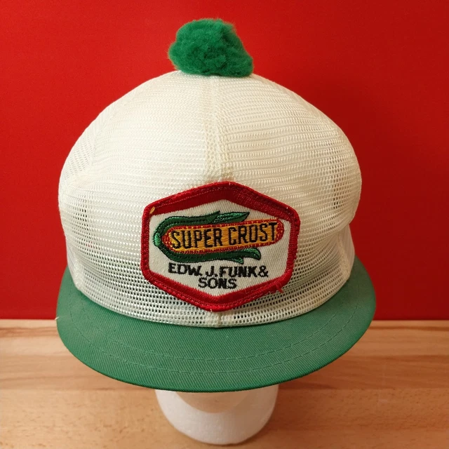 VINTAGE SUPER CROST Seeds SnapBack Cap Hat EDW J. Funk & Sons *Broken ...
