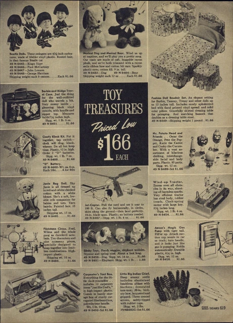 1965 PAPER AD Toy The Beatles Dolls Paul McCartney John Lennon Ringo ...