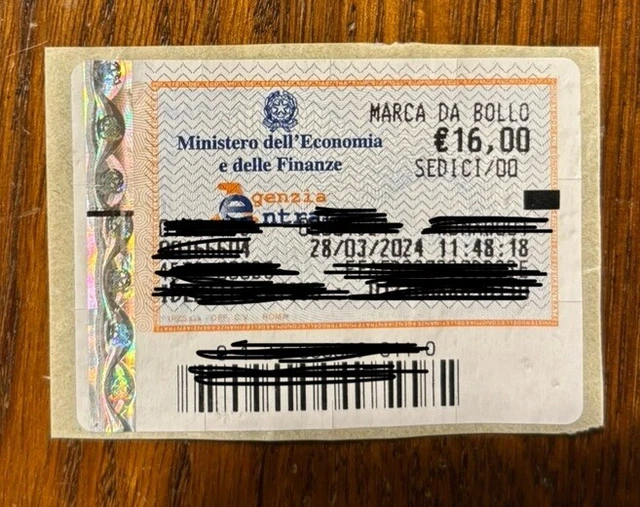 MARCA DA BOLLO Euro 16 Del 28/03/2024 EUR 9,00 - PicClick IT
