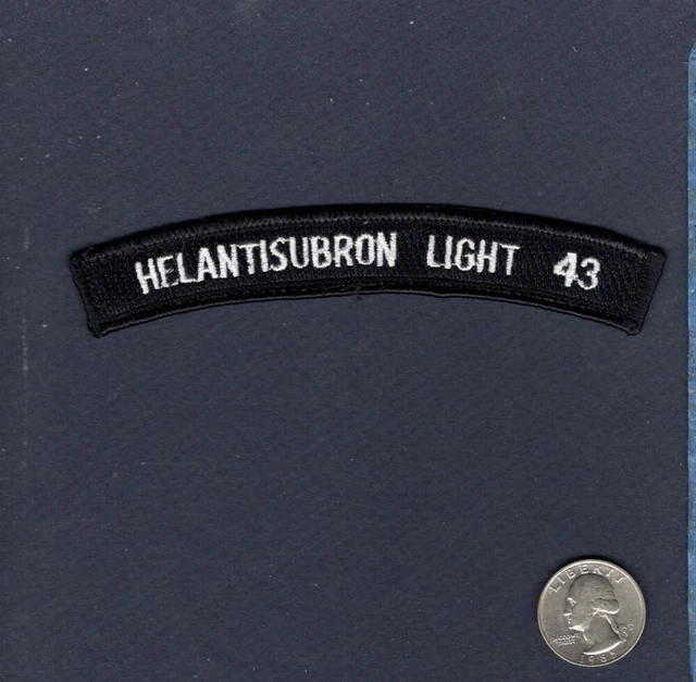 HSL-43 BATTLECATS US NAVY Enlisted Uniform Helicopter Squadron Rocker ...