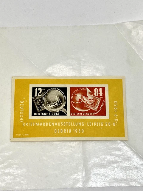 DDR BRIEFMARKE 1950, Mi.-Nr. Block 7, DEBRIA Leipzig 1950, postfrisch** EUR 29,00 - PicClick DE