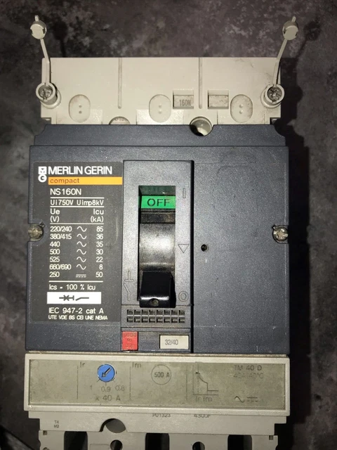 MERLIN GERIN MCB MCCB 3P Compact C/Breaker NS160N TM40D 32-40AMP EUR 25,89 - PicClick DE