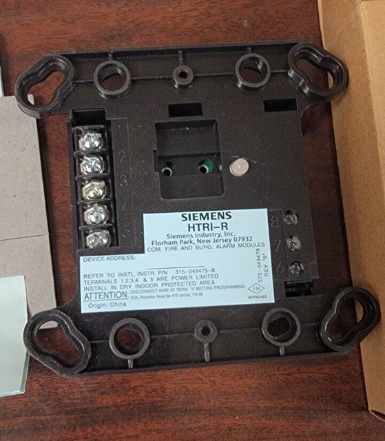 SIEMENS HTRI-R SINGLE Input Monitor Module with Relay for FireFinder ...