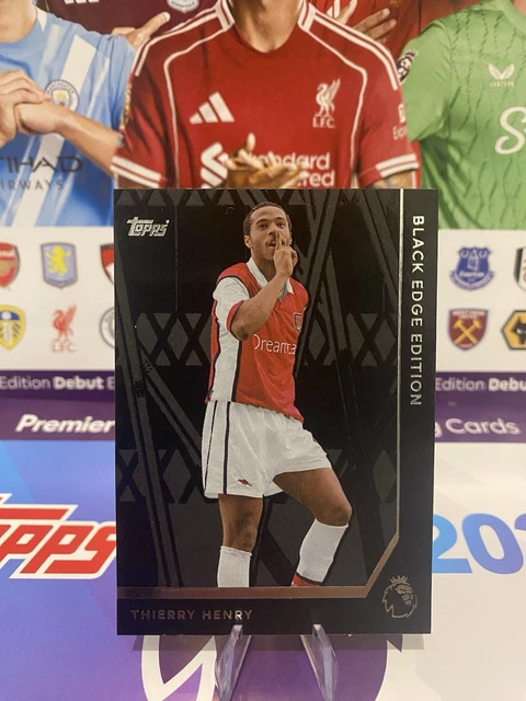 TOPPS PREMIER LEAGUE 2026 Black Edge Edition Thierry Henry Arsenal £12. ...