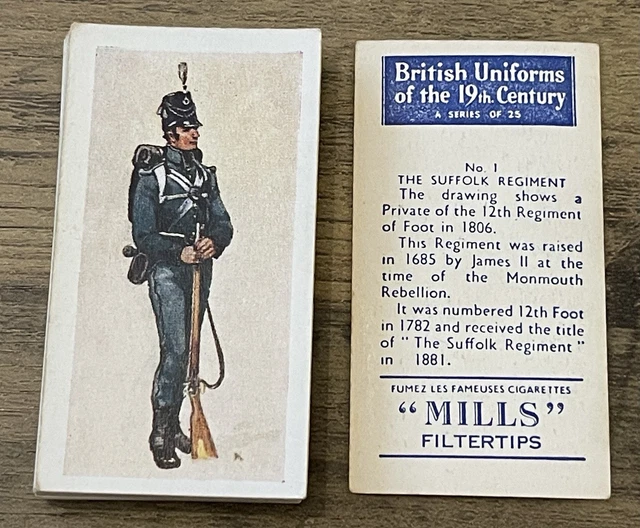 MILLS BRITISH UNIFORMS of the 19th Century 1957 Full Set of 25 Cards £ ...