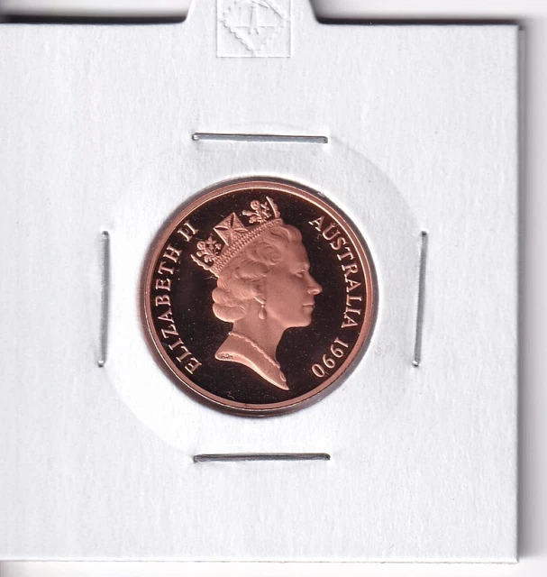 AUSTRALIAN PROOF: 1990 2 Cent Coin In 2X2 Holder .,, EUR 15,12 ...