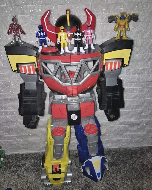 MIGHTY MORPHIN POWER Rangers Dino Megazord 27 inch Toy. FisherPrice ...