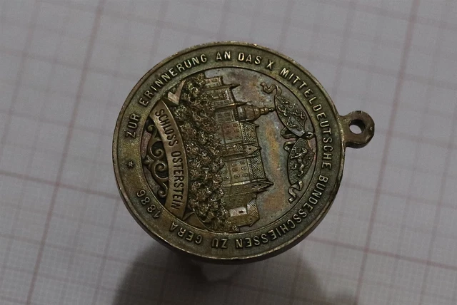 🧭 🇩🇪 GERMANY GERA PALACE OSTERSTEIN MEDAL 1886 34mm B68 #Z9487 $94.83 ...